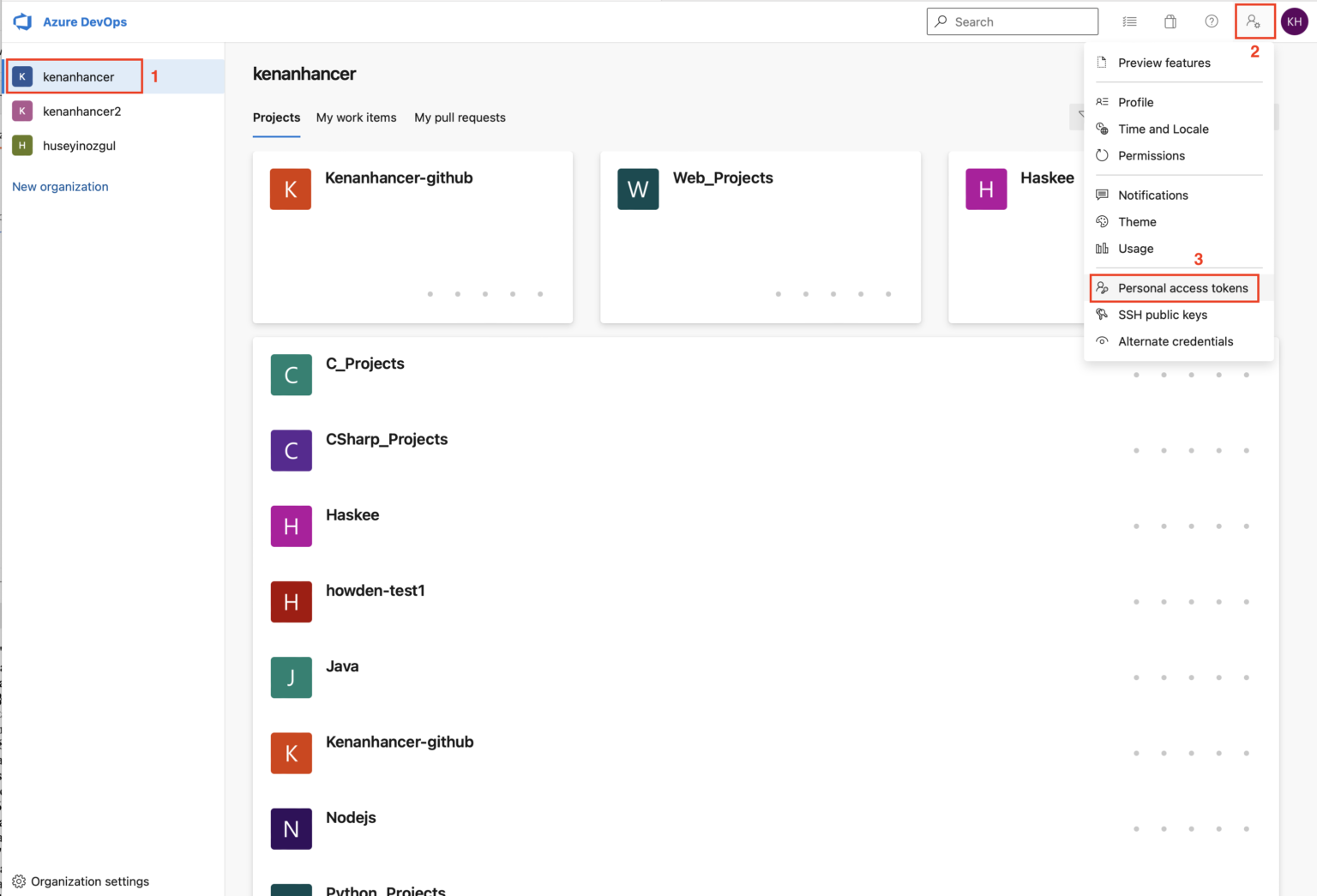 Azure DevOps: Creating Personal Access Token (PAT) || Kenan Hançer Blog